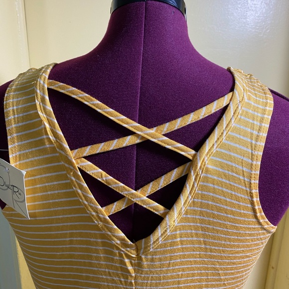 Olivia Rae | Dresses | Olivia Rae Knit Yellow And White Dress | Poshmark